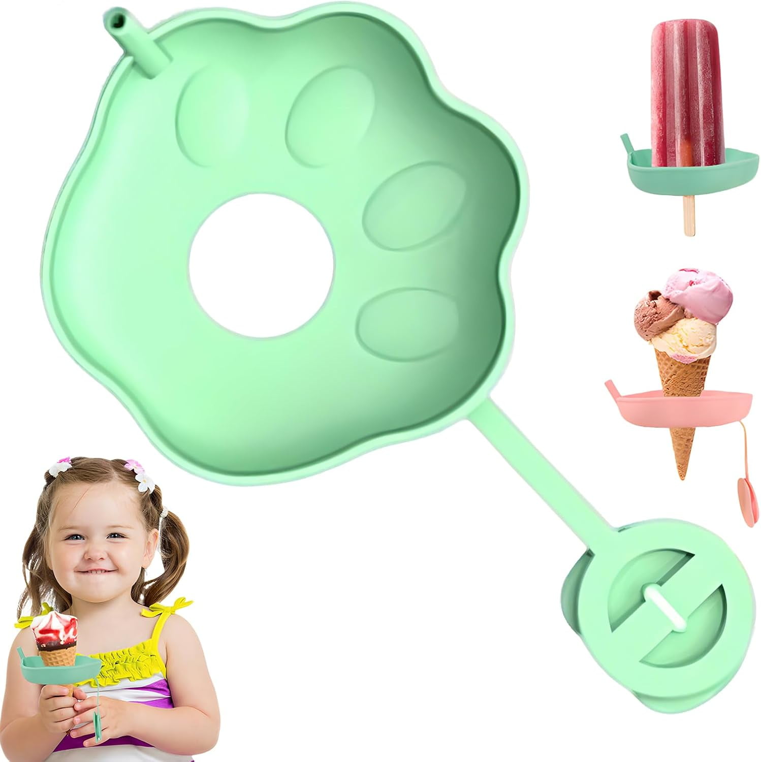 Tingzi Silicone Ice Cream Stand, Reusable & Hands don't freeze, Mess ...