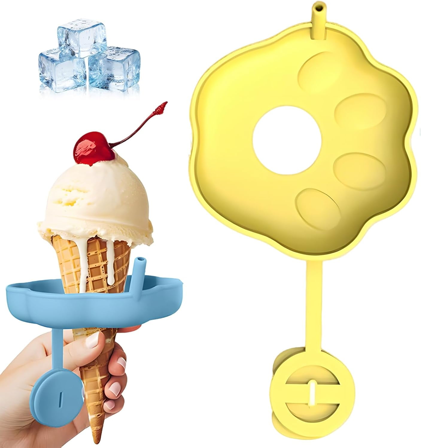 Tingzi Silicone Ice Cream Stand, Reusable & Hands don't freeze, Mess ...