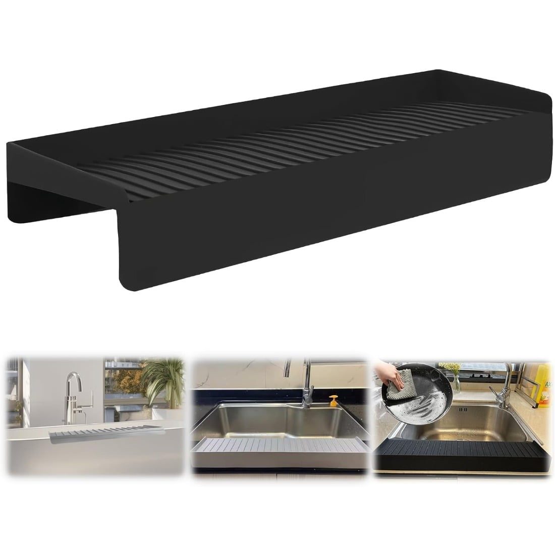 Tingzi Silicone Sink Edge Protectors, Kitchen Sink Splash Guards, 4" x ...