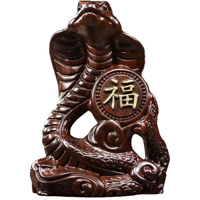 Tingzi Snake Statue 2025 Year of the Snake Figurine Hand Craved Crafts ...