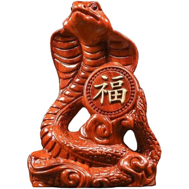 Tingzi Snake Statue 2025 Year of the Snake Figurine Hand Craved Crafts ...