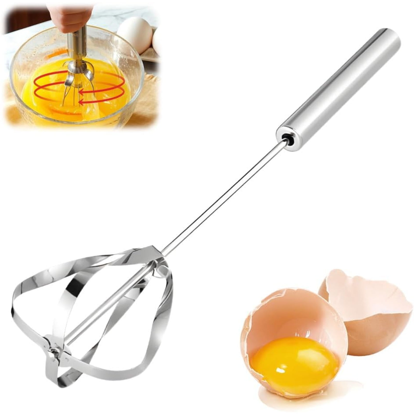 Tingzi Stainless Steel Semi-Automatic Whisk, 2025 New Hand Push Whisk ...