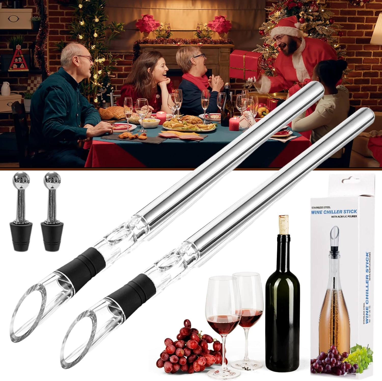 Tingzi Vino Amigo Wine Cooling Stick,Vino Amigo Wine Chiller - 100% ...
