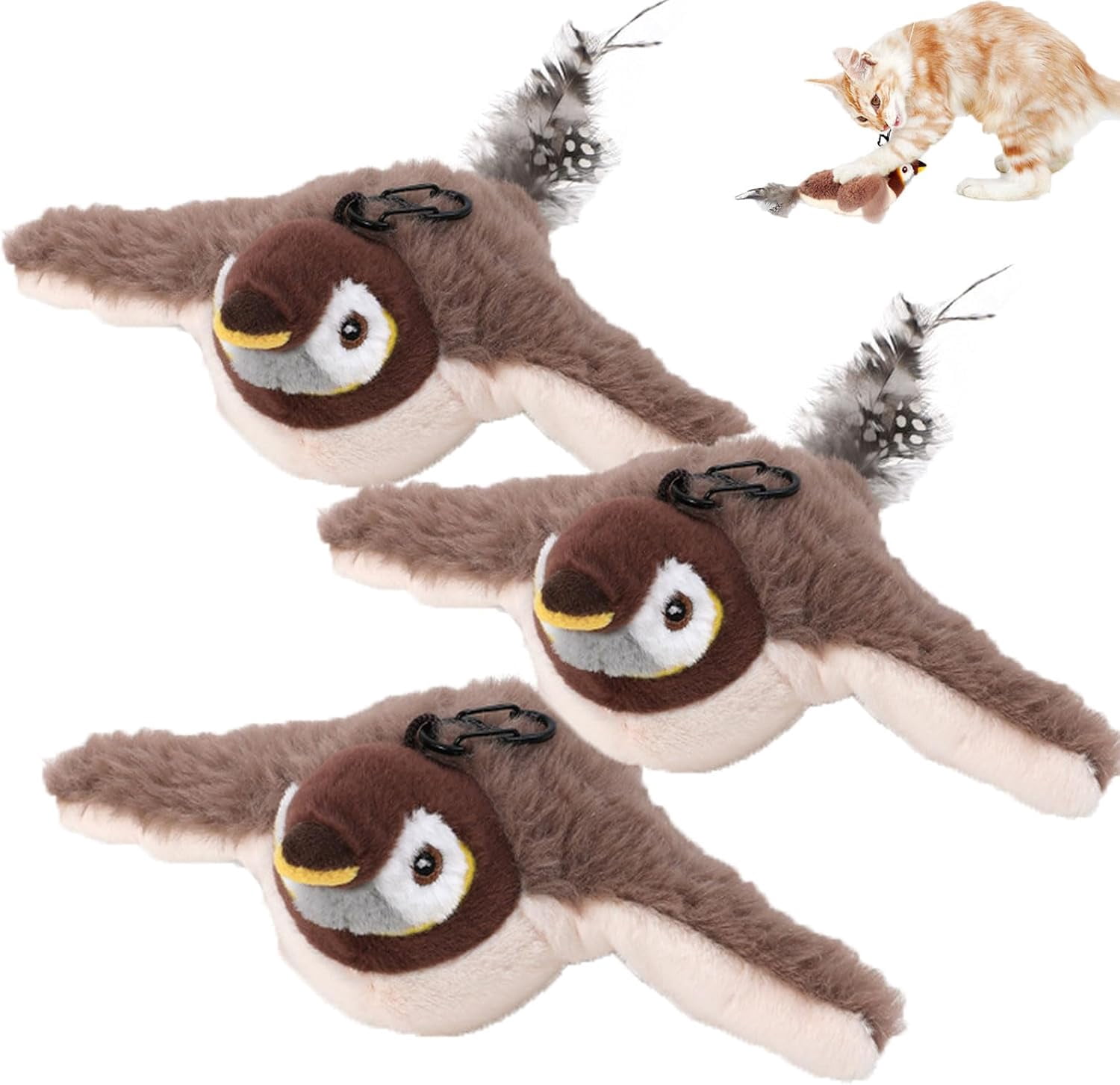 Tingzi Viralhuntz Cat Toy, Viralhuntz Cat Toy Bird, Cat Toys Flapping ...
