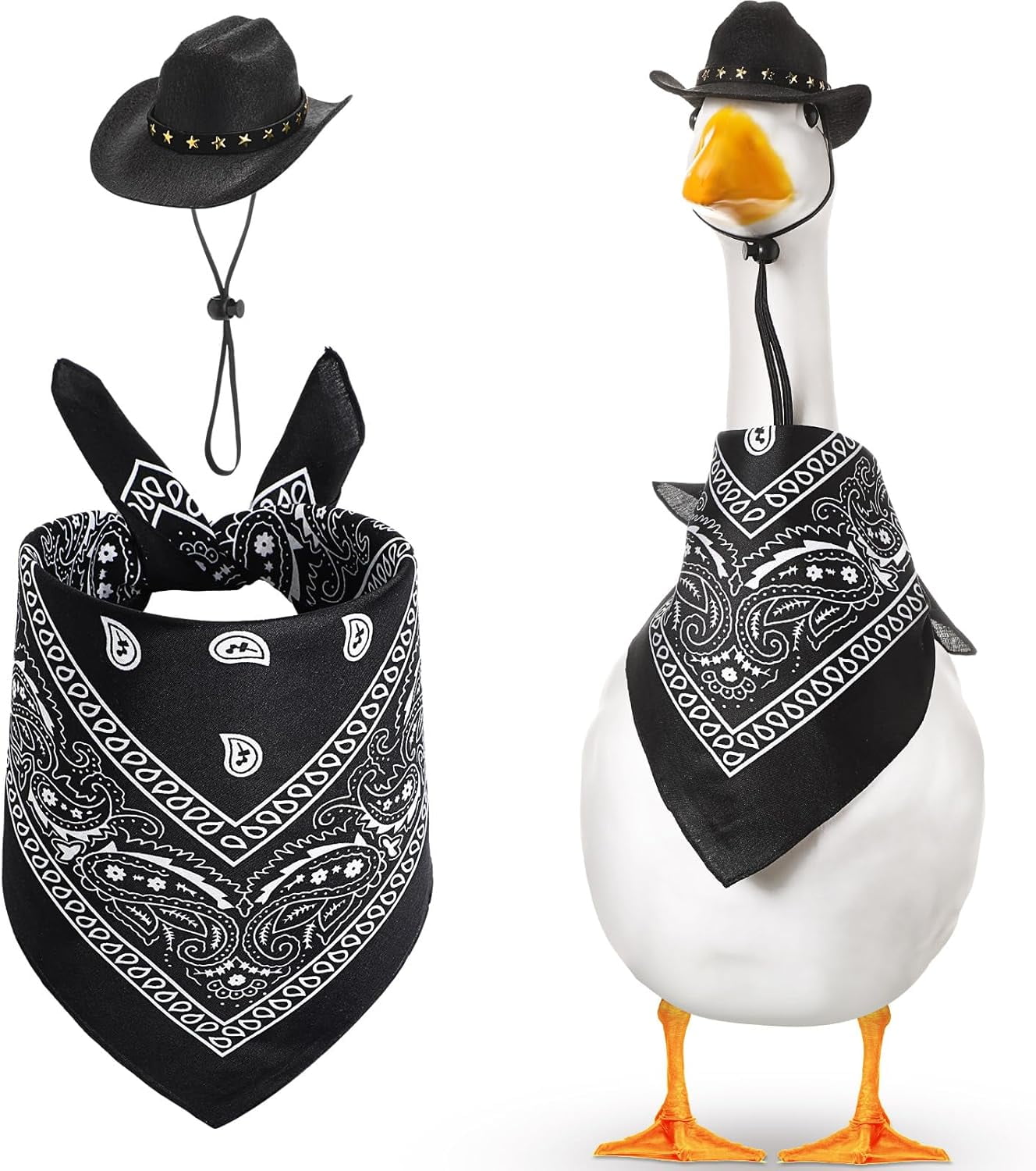 Tingzi Western Cowboy Porch Goose Outfits for 23"/ 17'' Lawn Cement ...