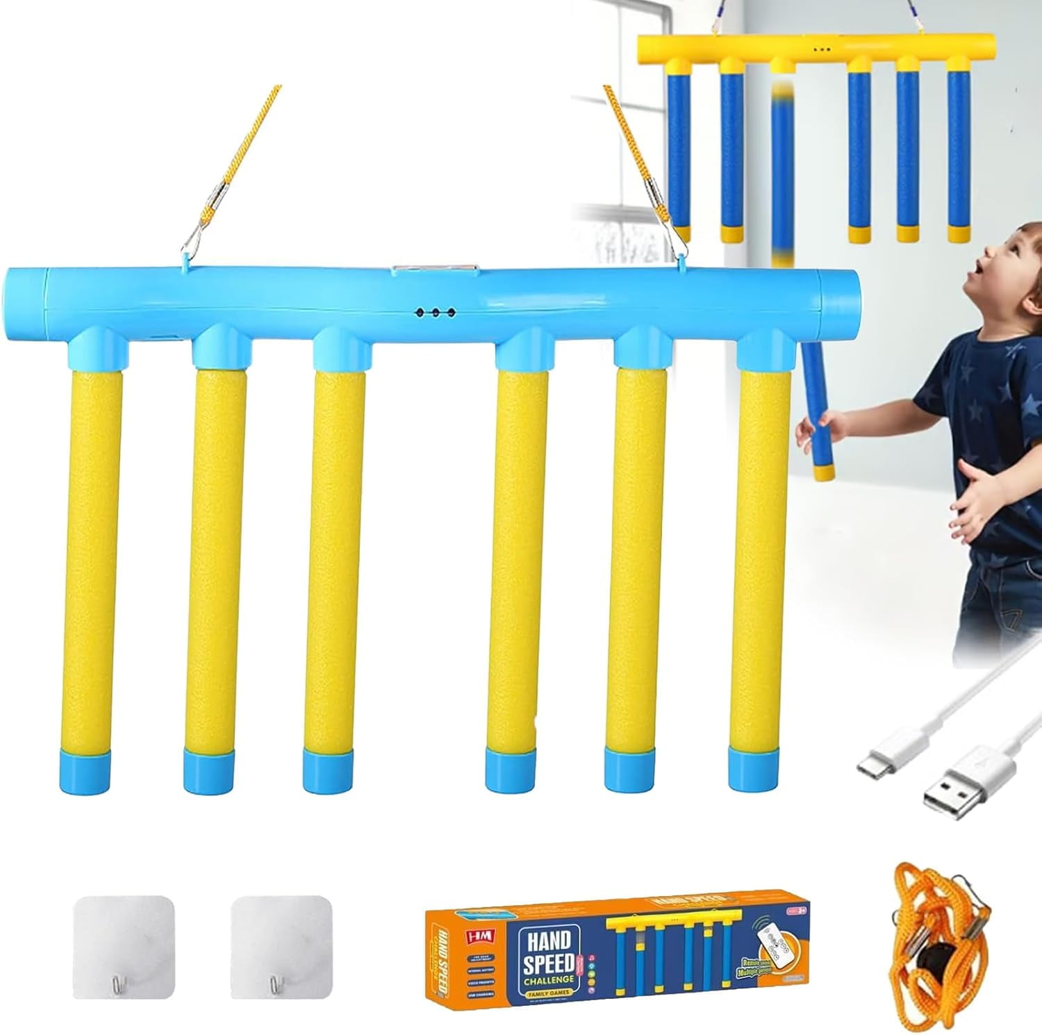 TingziCatching Sticks Game Reaction Training Toy, Drop Stick Game ...