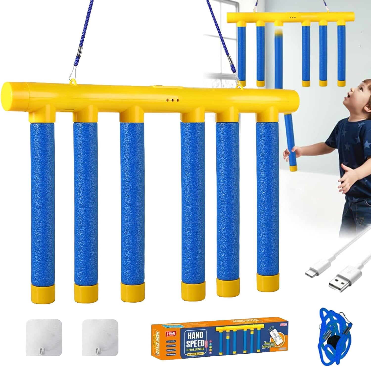 TingziCatching Sticks Game Reaction Training Toy, Drop Stick Game, Reflex Challenge Game, Hand ...