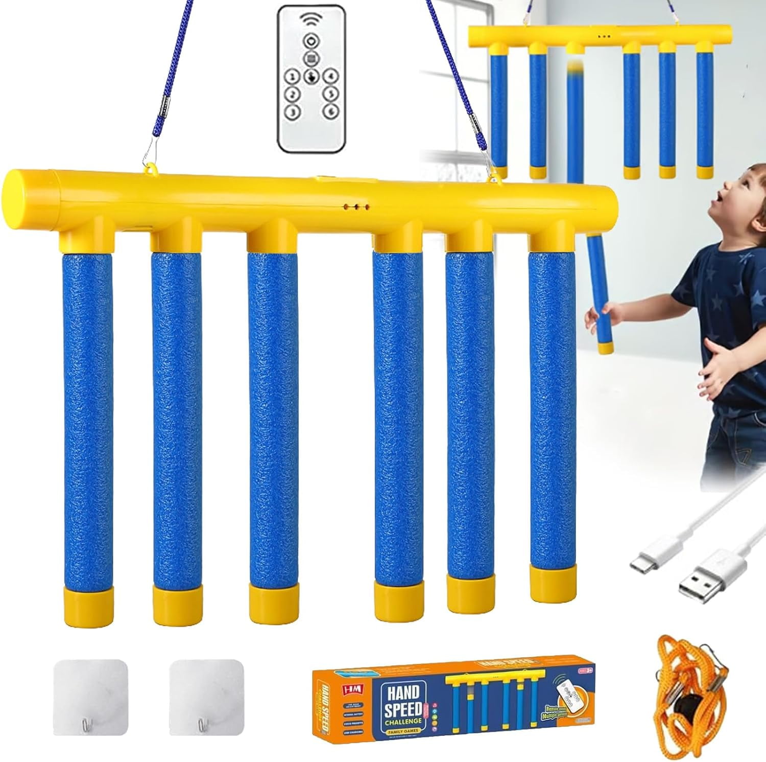 TingziCatching Sticks Game Reaction Training Toy, Drop Stick Game ...