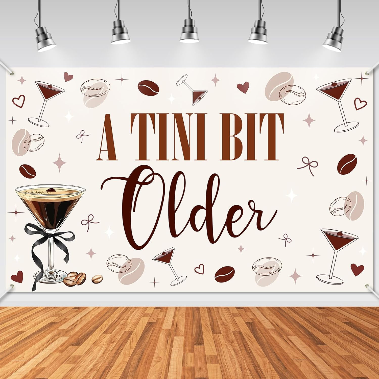 A Tini Bit Older Banner Espresso Martini Garland Glittery Birthday ...