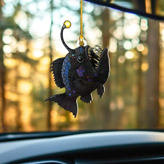 TiniDecor Anglerfish Ornament 2025, Funny Car Mirror or Christmas Tree ...