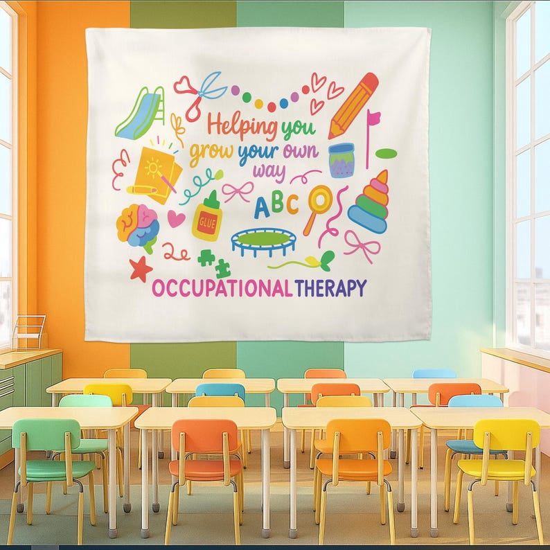 TiniDecor Helping You Grow Occupational Therapy Tapestry, 40"x60 ...