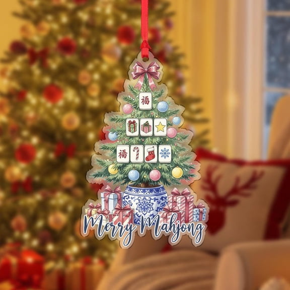 Mahjong Christmas Ornament