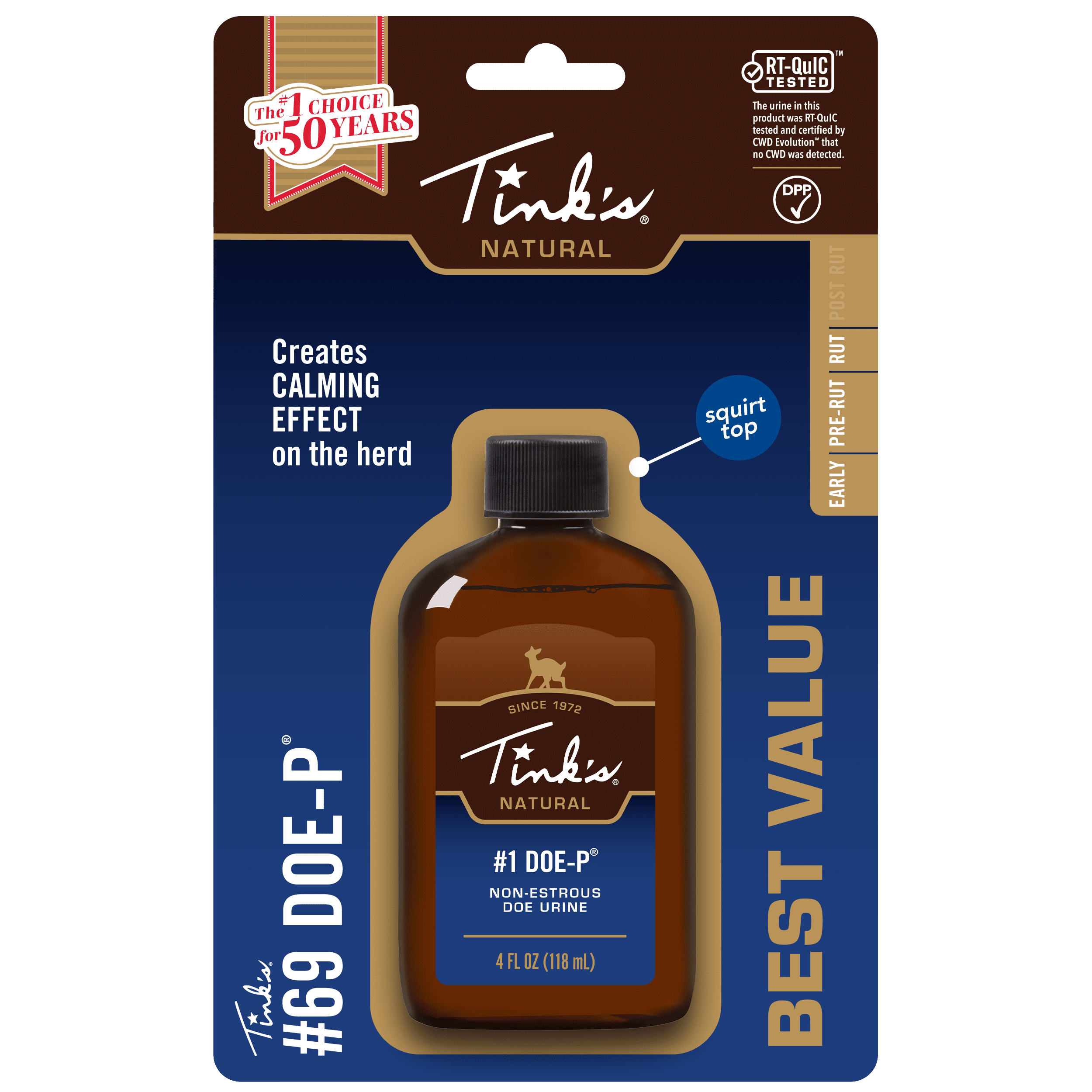 Tink's #1 Doe-P Non-Estrous Doe Urine Scent in 4oz Plastic Squeeze ...