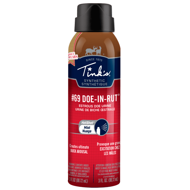 Tink's #69 Doe-in-Rut Synthetic Estrous Doe Urine Hot Shot Mist 3 oz ...