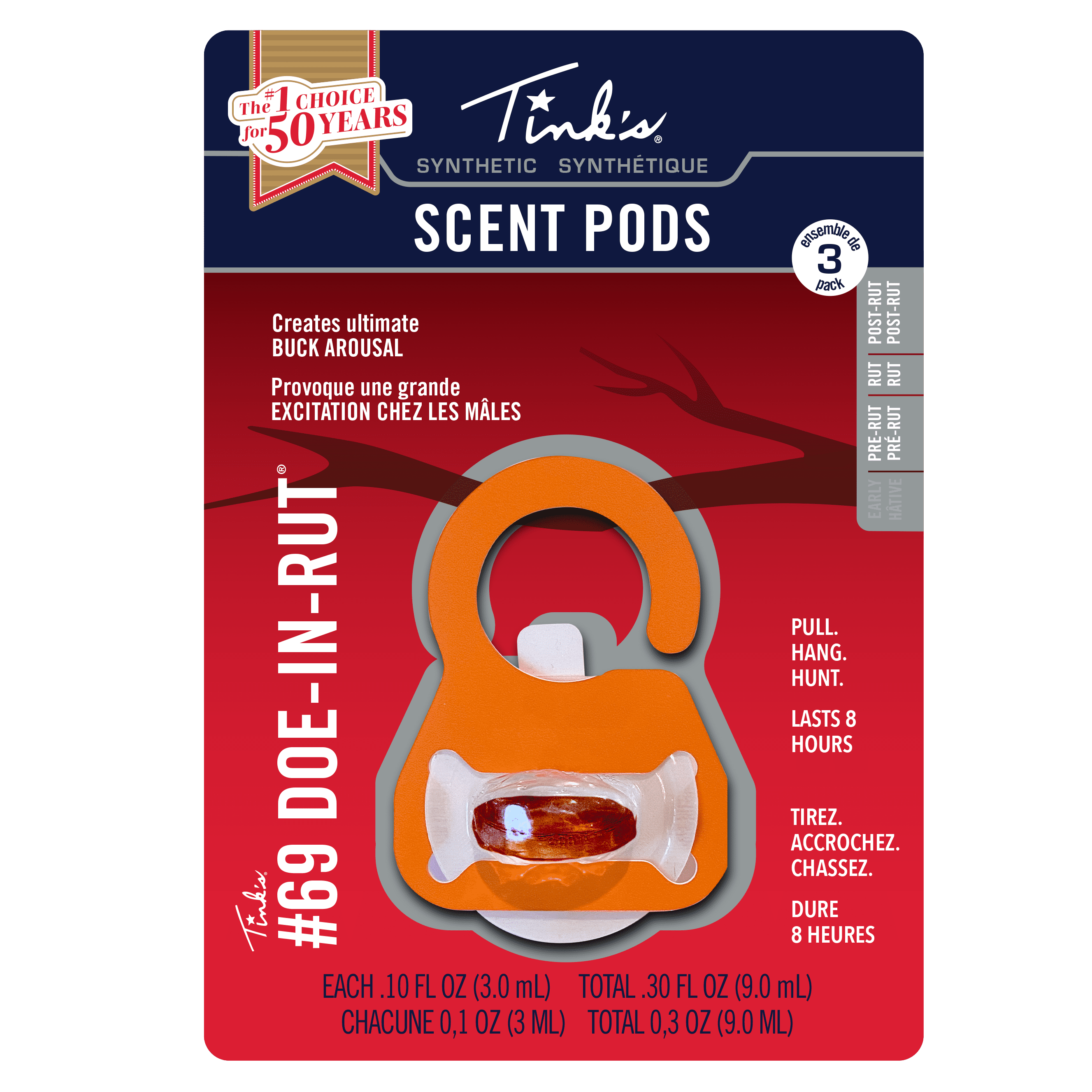 Tinks Synthetic #69 Doe-in-Rut Scent Pods - 3 Pack (9.0 mL) - Walmart.com