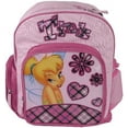 "Tinker Bell Pink Full Size 16"" School Backpack with 3 Zippered ...