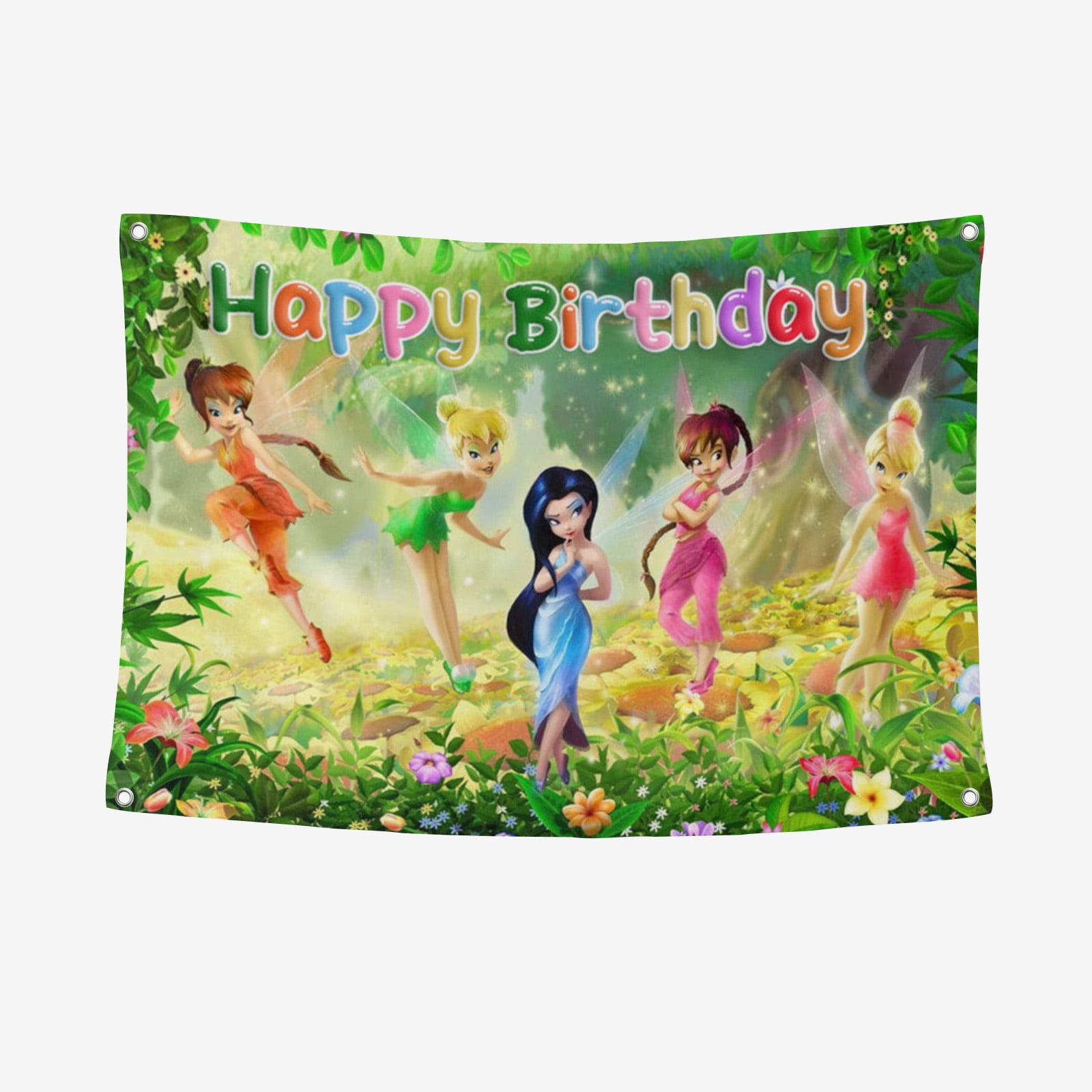 Tinker Bell 3.28*4.92FT/100*150CM Banner Background Backdrop - Walmart.com