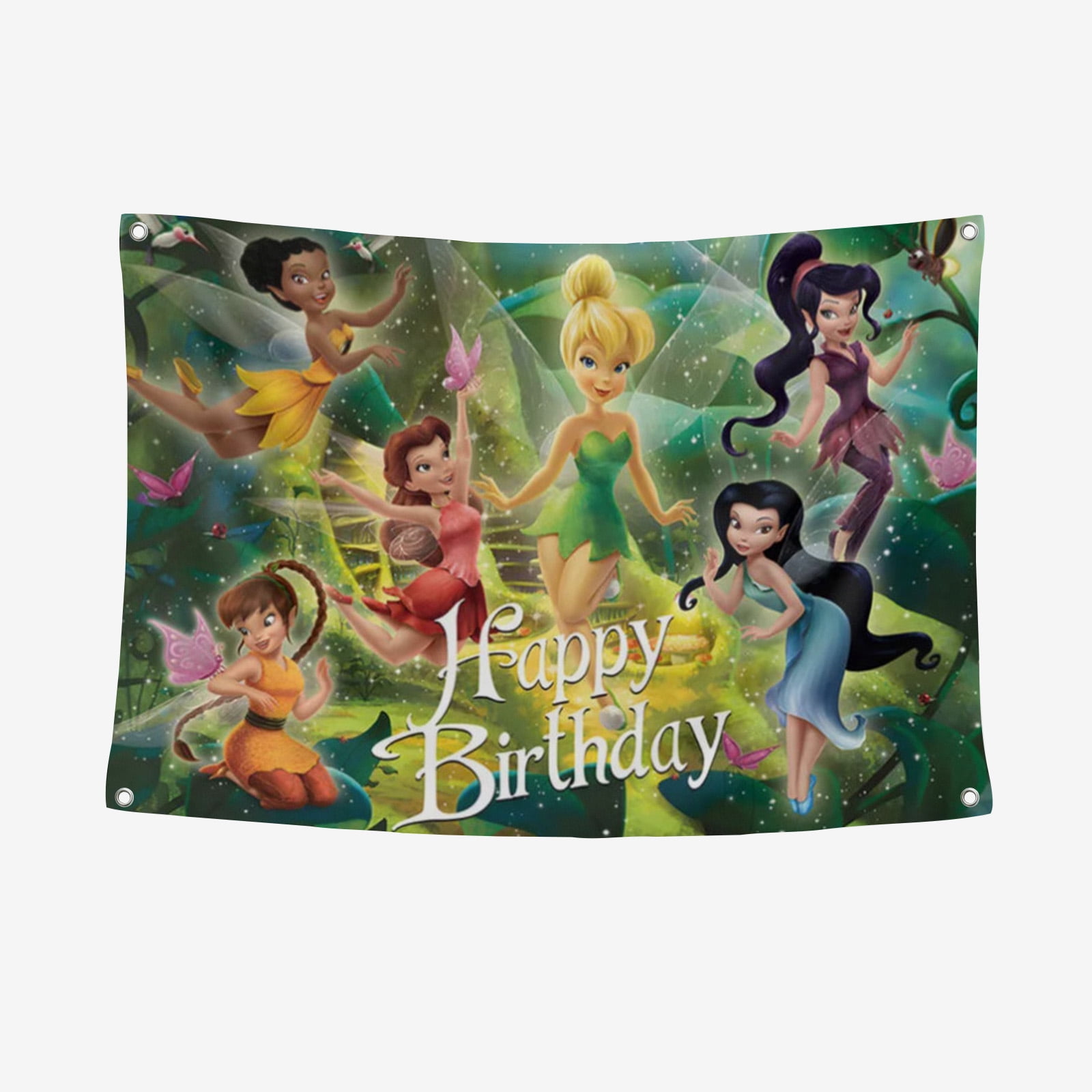 Tinker Bell 31.5*47.2IN/80*120CM Banner Background Backdrop - Walmart.com
