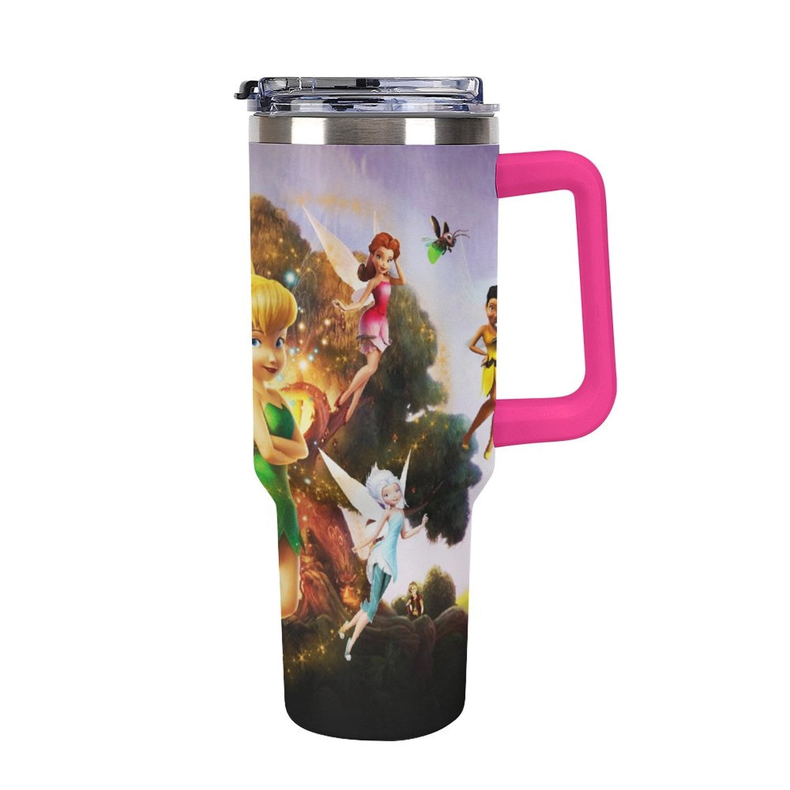 Tinker Bell 40 Oz Tumbler With Handle And Straw, Stainless Steel Vacuum ...