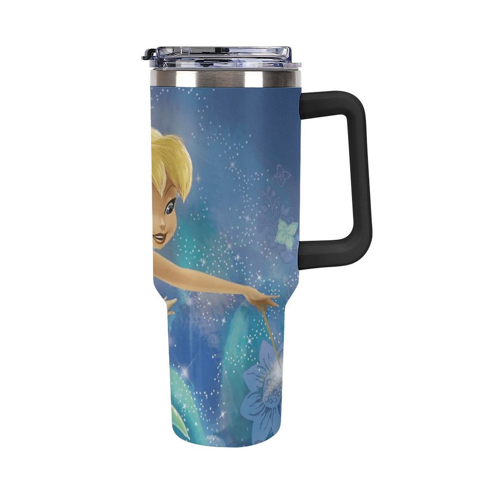 Tinker Bell 40 Oz Tumbler With Handle And Straw, Stainless Steel Vacuum ...