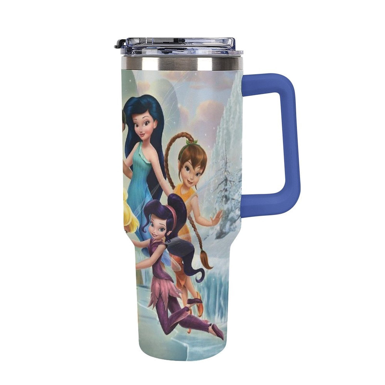 Tinker Bell 40 Oz Tumbler With Handle And Straw, Stainless Steel Vacuum ...