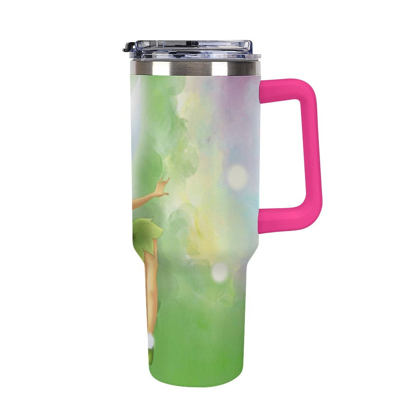 Tinker Bell 40 Oz Tumbler With Handle And Straw, Stainless Steel Vacuum ...