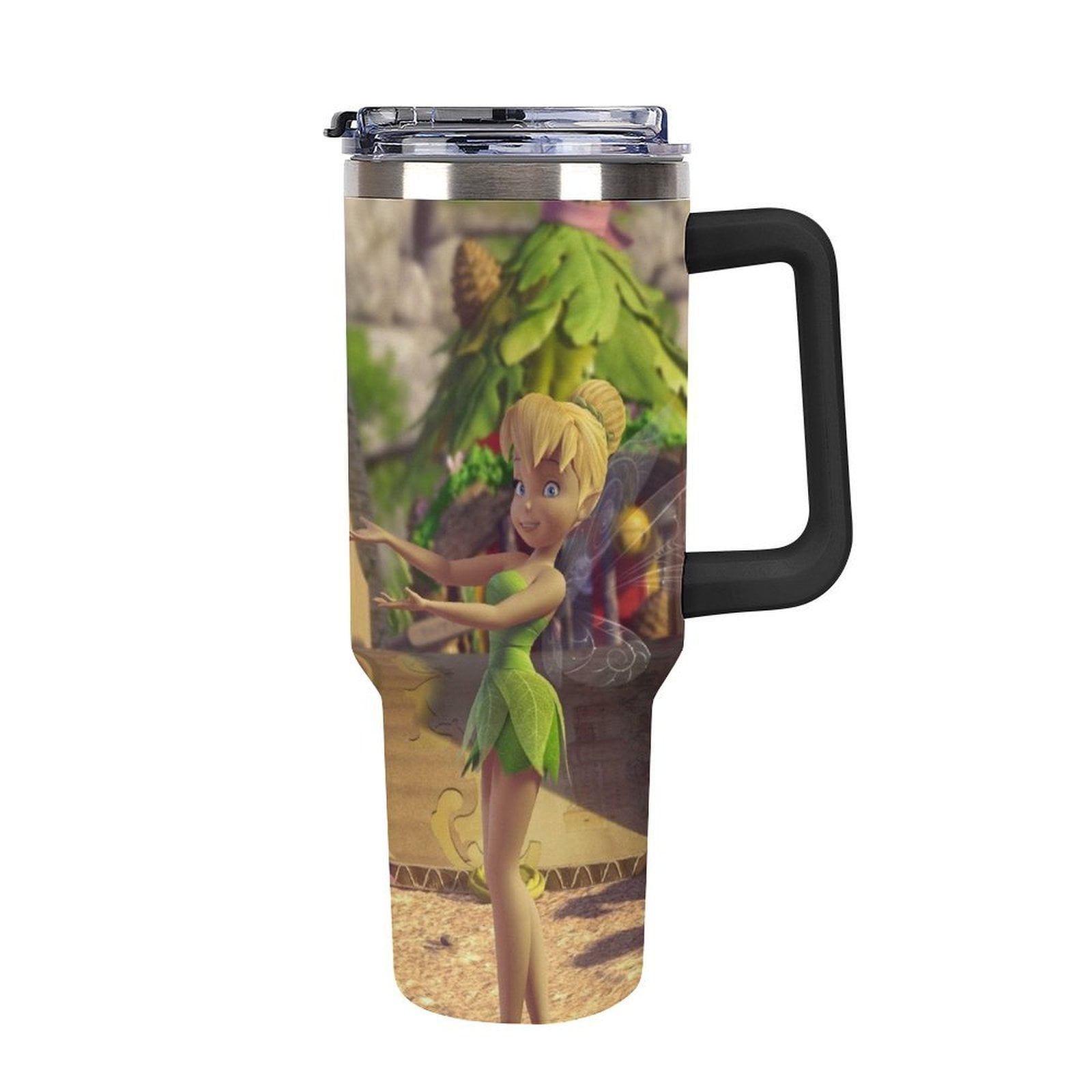 Tinker Bell 40 Oz Tumbler With Handle And Straw, Stainless Steel Vacuum ...