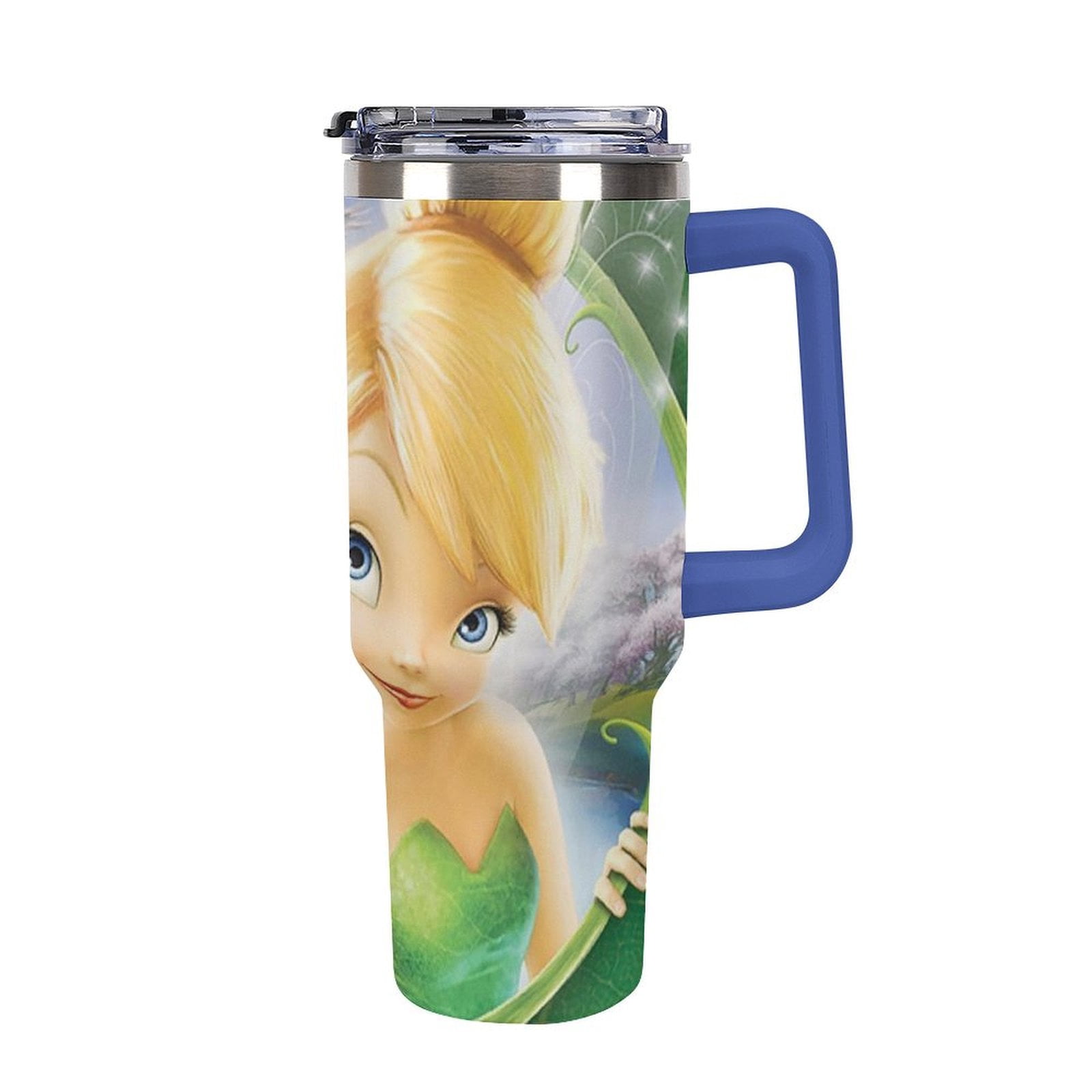 Tinker Bell 40 Oz Tumbler With Handle And Straw, Stainless Steel Vacuum ...
