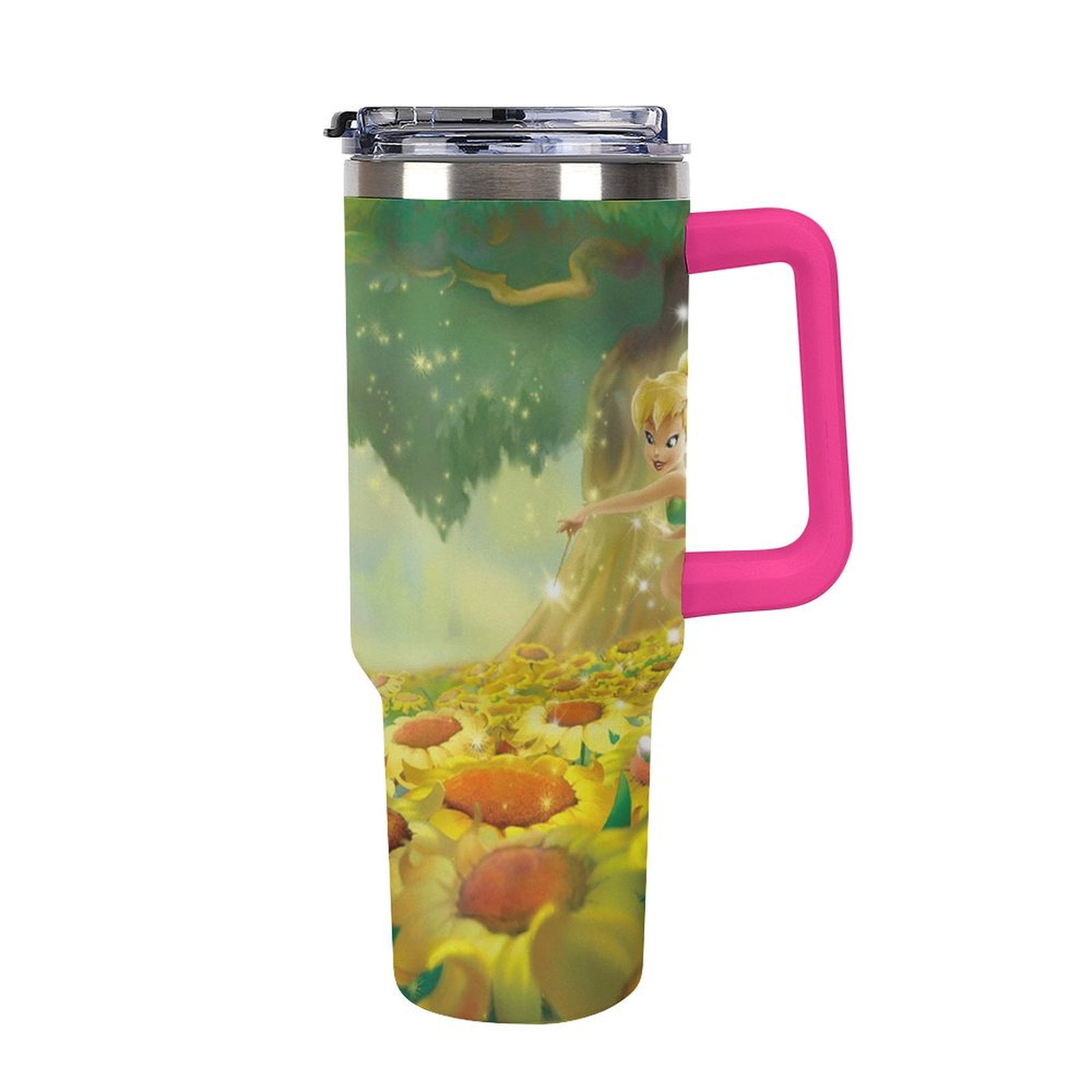 Tinker Bell 40 Oz Tumbler With Handle And Straw, Stainless Steel Vacuum ...