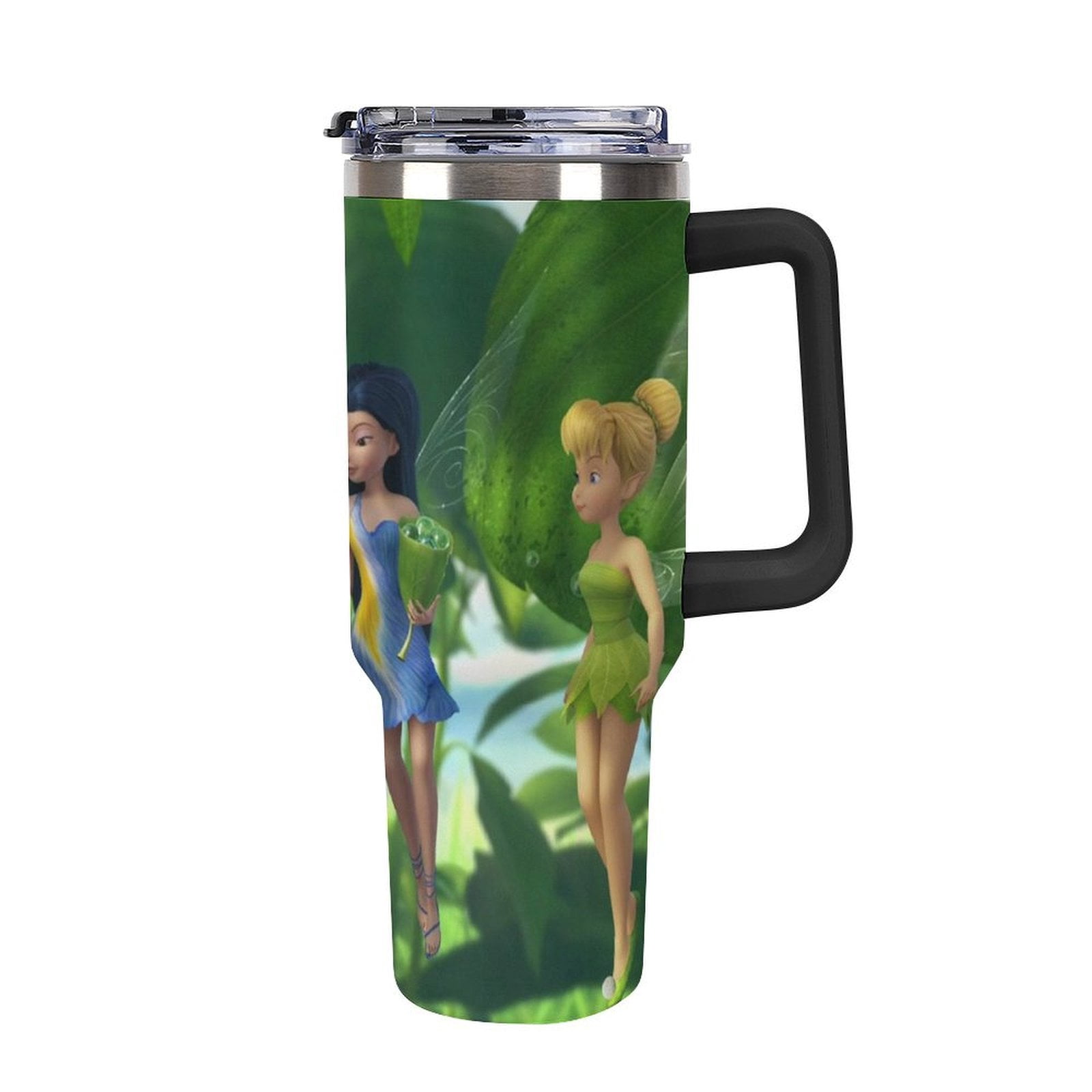 Tinker Bell 40 Oz Tumbler With Handle And Straw, Stainless Steel Vacuum ...