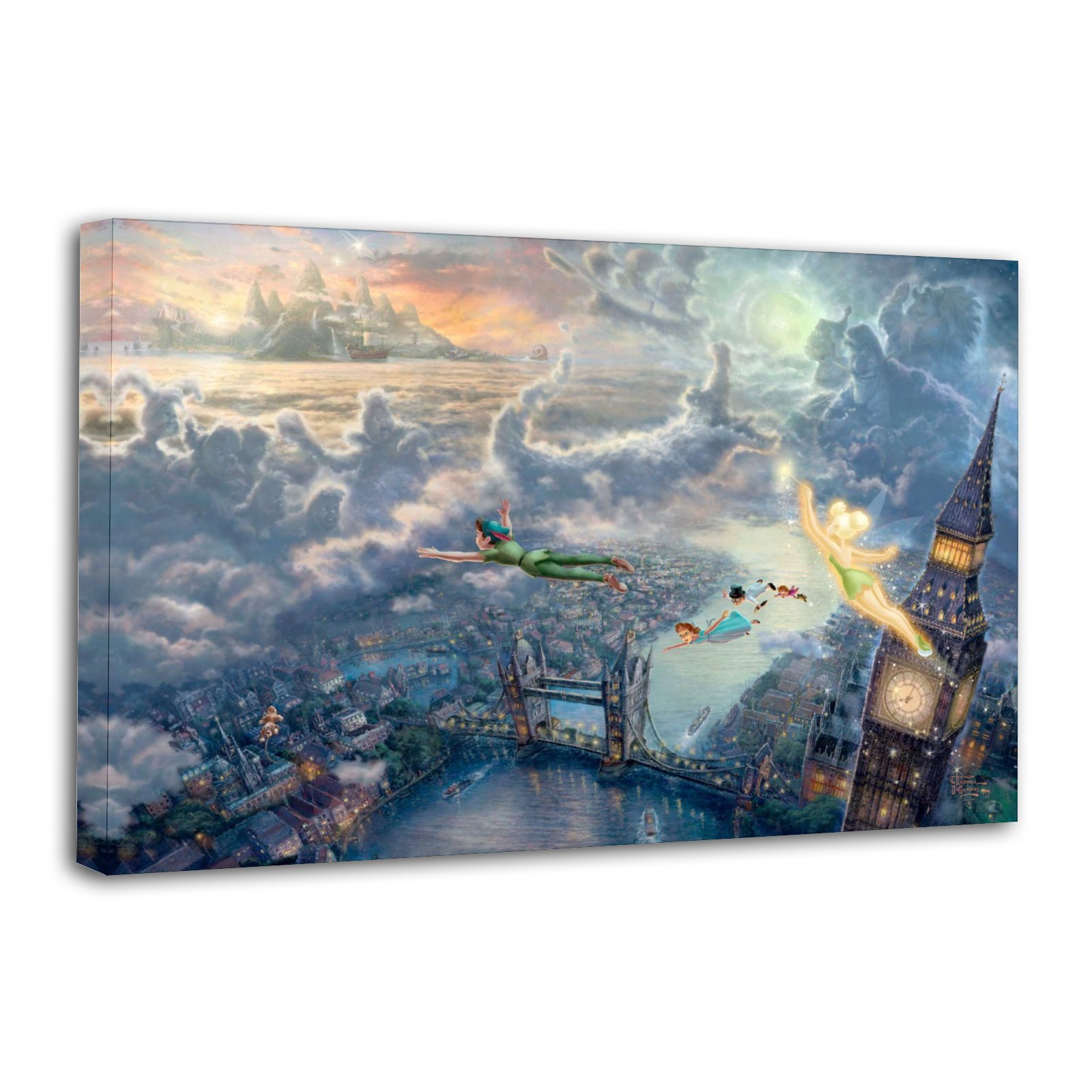 Tinker Bell And Peters Pans Fly to Neverland Posters Art Print Wall ...