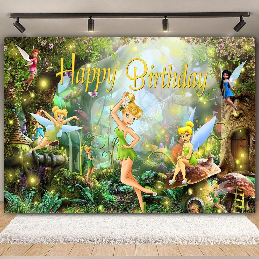 Tinker Bell Backdrop Banner Tinker Bell Theme Party Decoration for ...