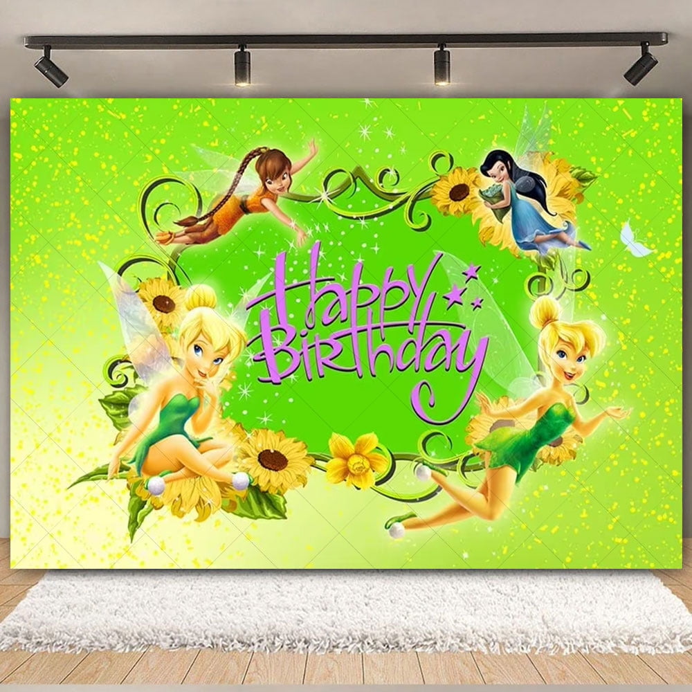 Tinker Bell Backdrop Banner Tinker Bell Theme Party Decoration for ...