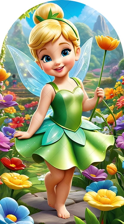Tinker-Bell Background Birthday Party Backdrop 140 g Milk thread Arch ...