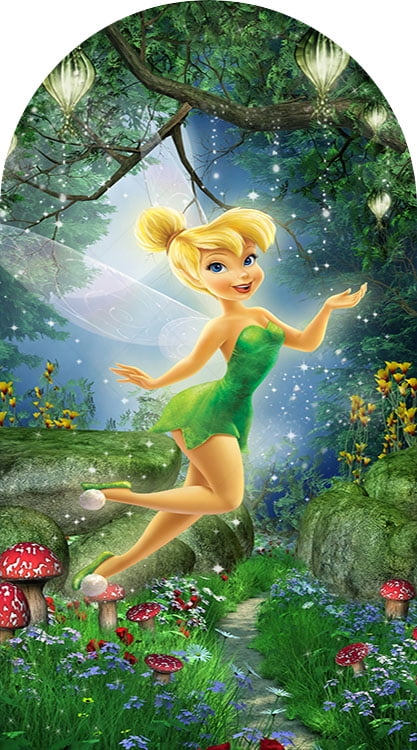 Tinker-Bell Background Birthday Party Backdrop 140 g Milk thread Arch ...