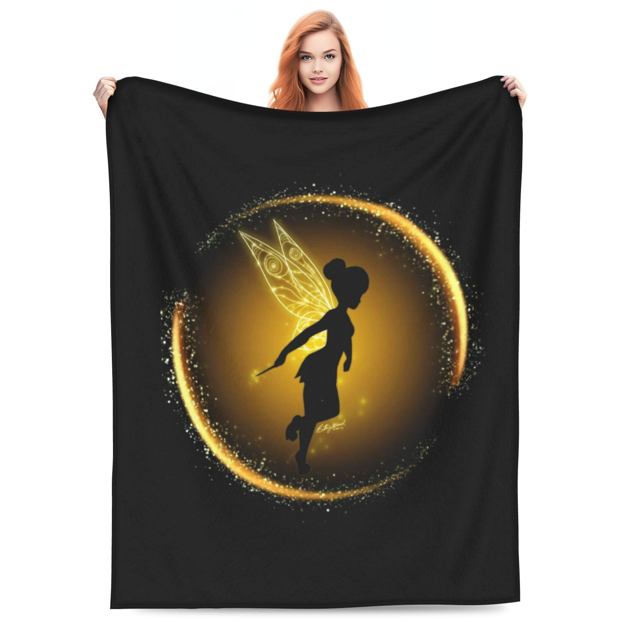 Tinker Bel Bed Blanket 3D Printed Throw Blanket Lightweight Super Soft ...
