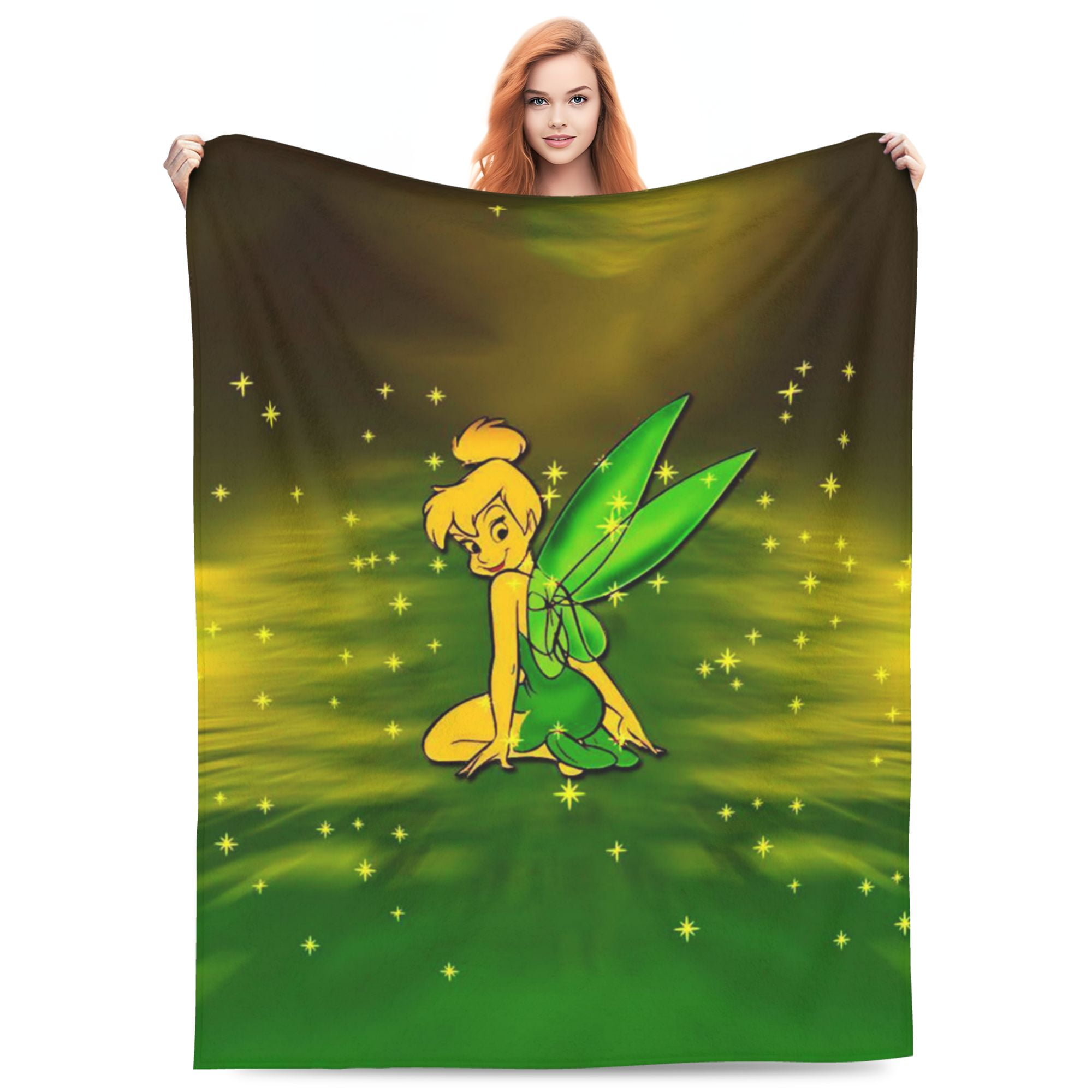 Tinker Bel Bed Blanket 3D Printed Throw Blanket Lightweight Super Soft ...