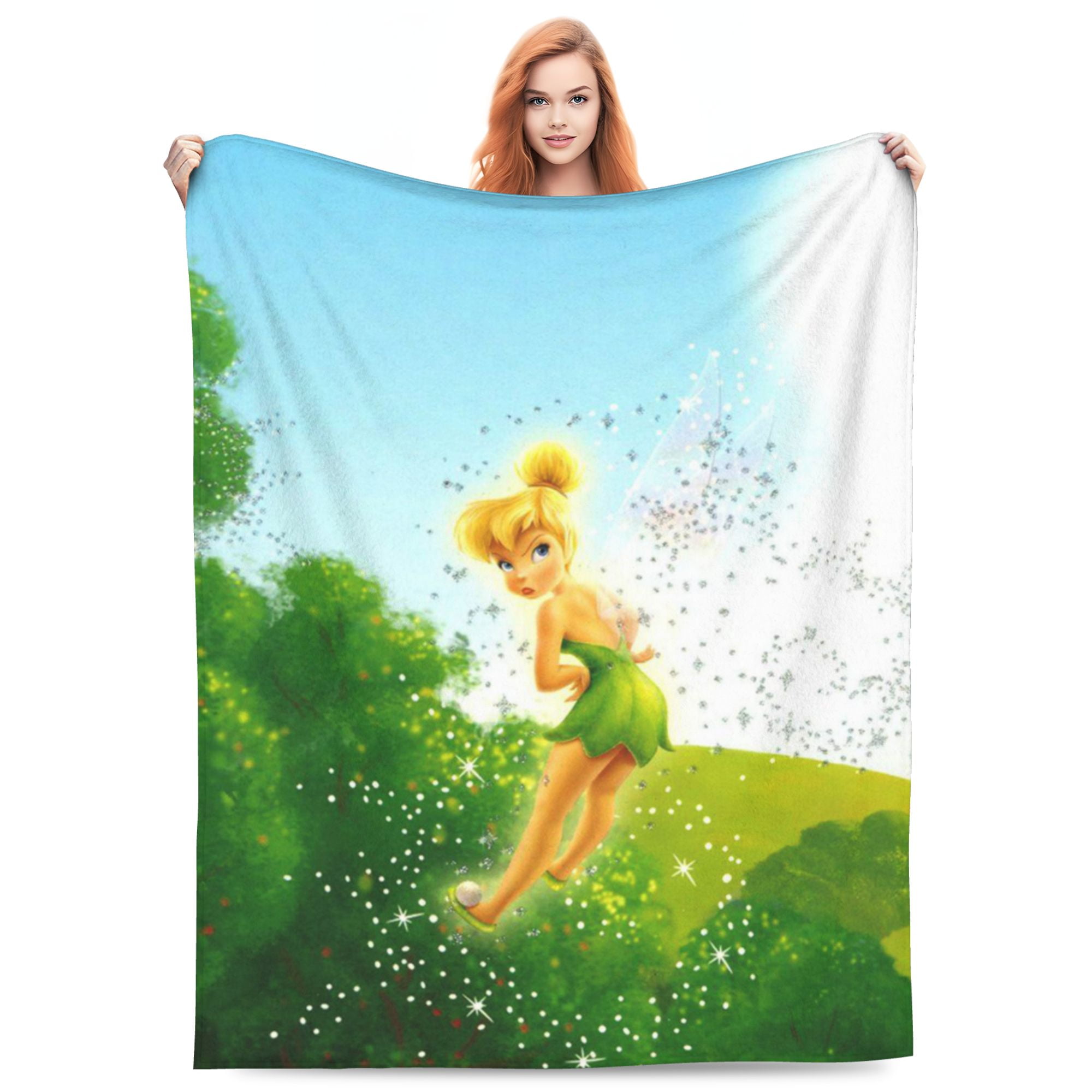 Tinker Bel Bed Blanket 3D Printed Throw Blanket Lightweight Super Soft ...