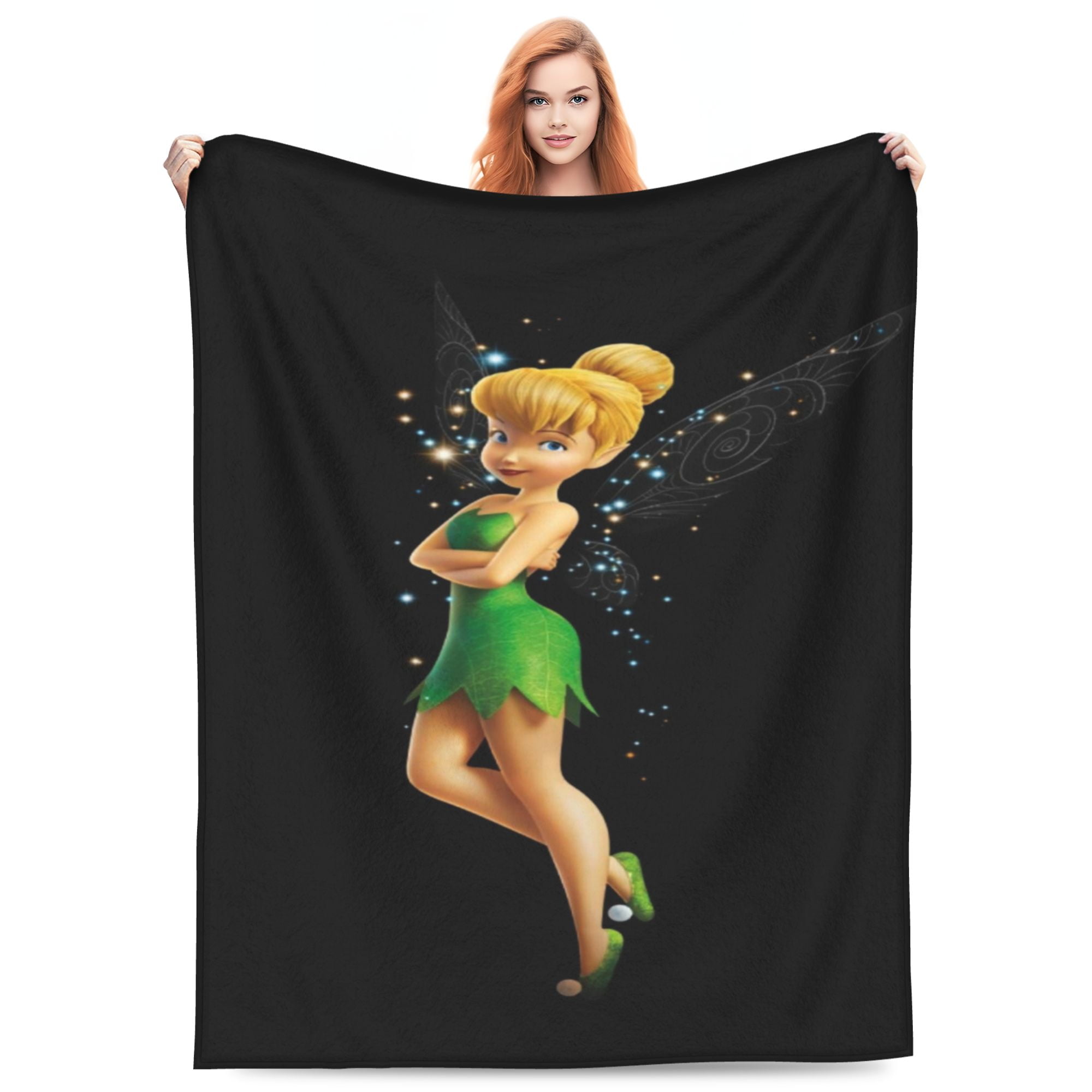 Tinker Bel Bed Blanket 3D Printed Throw Blanket Lightweight Super Soft ...