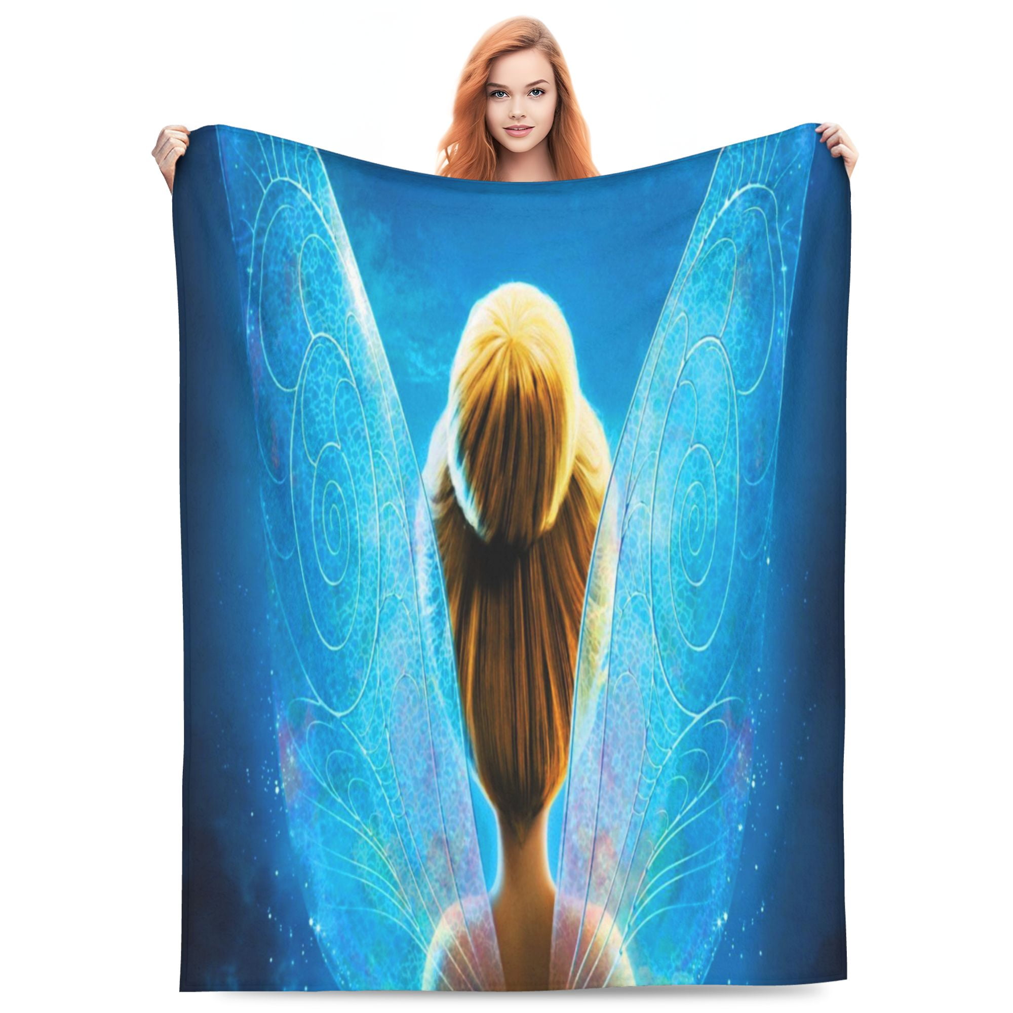 Tinker Bel Bed Blanket 3D Printed Throw Blanket Lightweight Super Soft ...