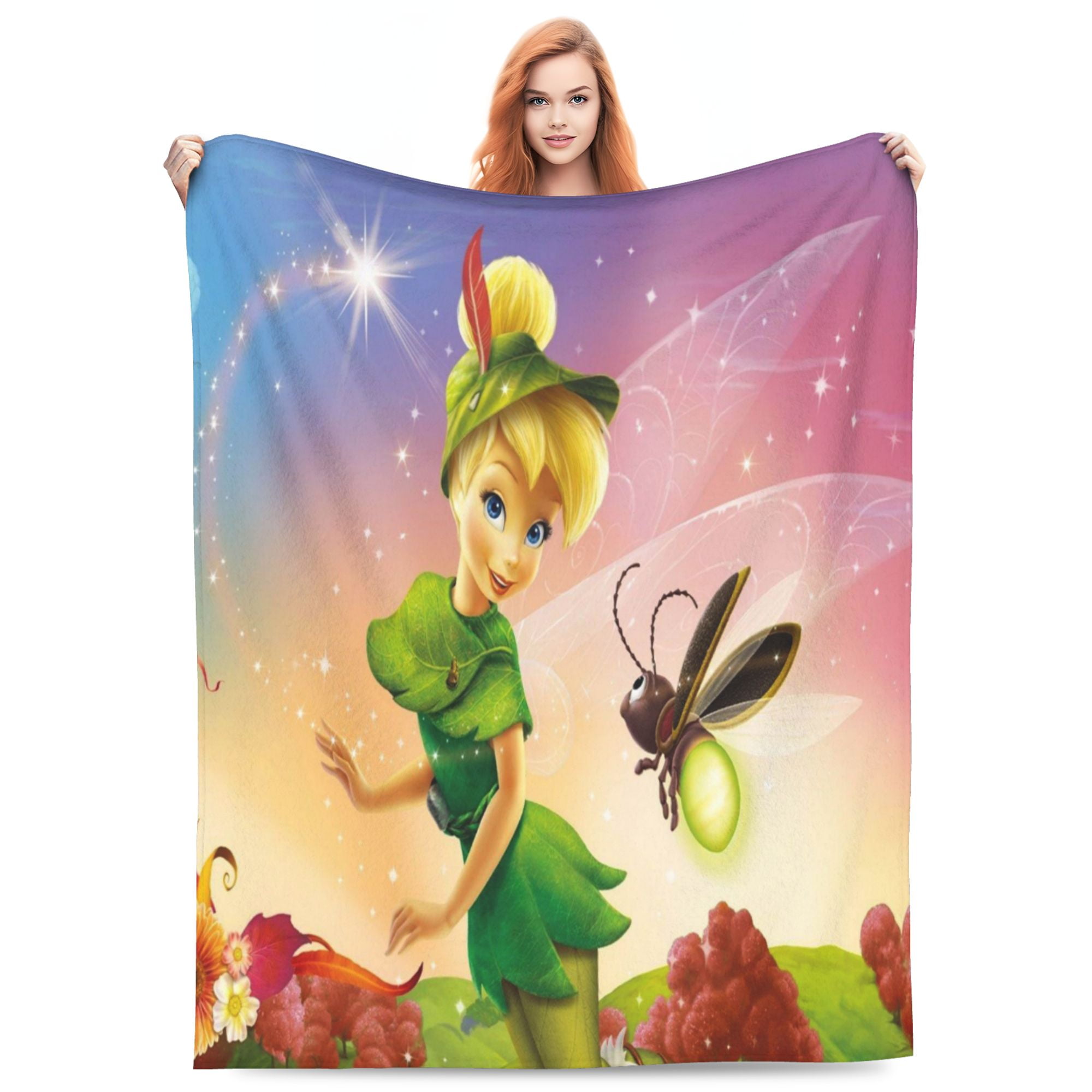 Tinker Bel Bed Blanket 3D Printed Throw Blanket Lightweight Super Soft ...