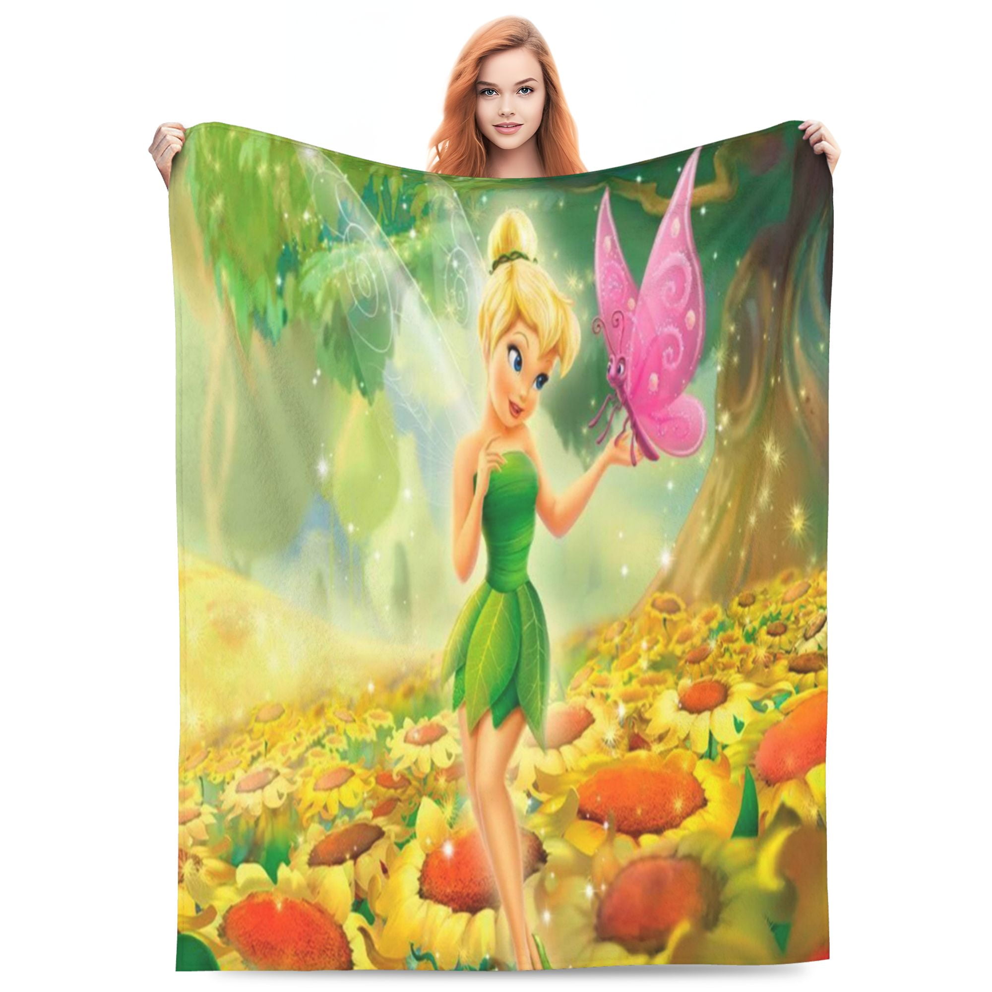 Tinker Bel Bed Blanket 3D Printed Throw Blanket Lightweight Super Soft ...