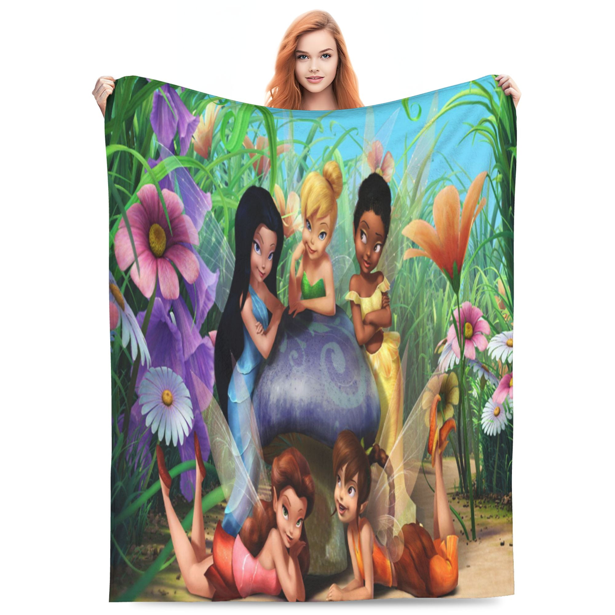 Tinker Bel Bed Blanket 3D Printed Throw Blanket Lightweight Super Soft ...