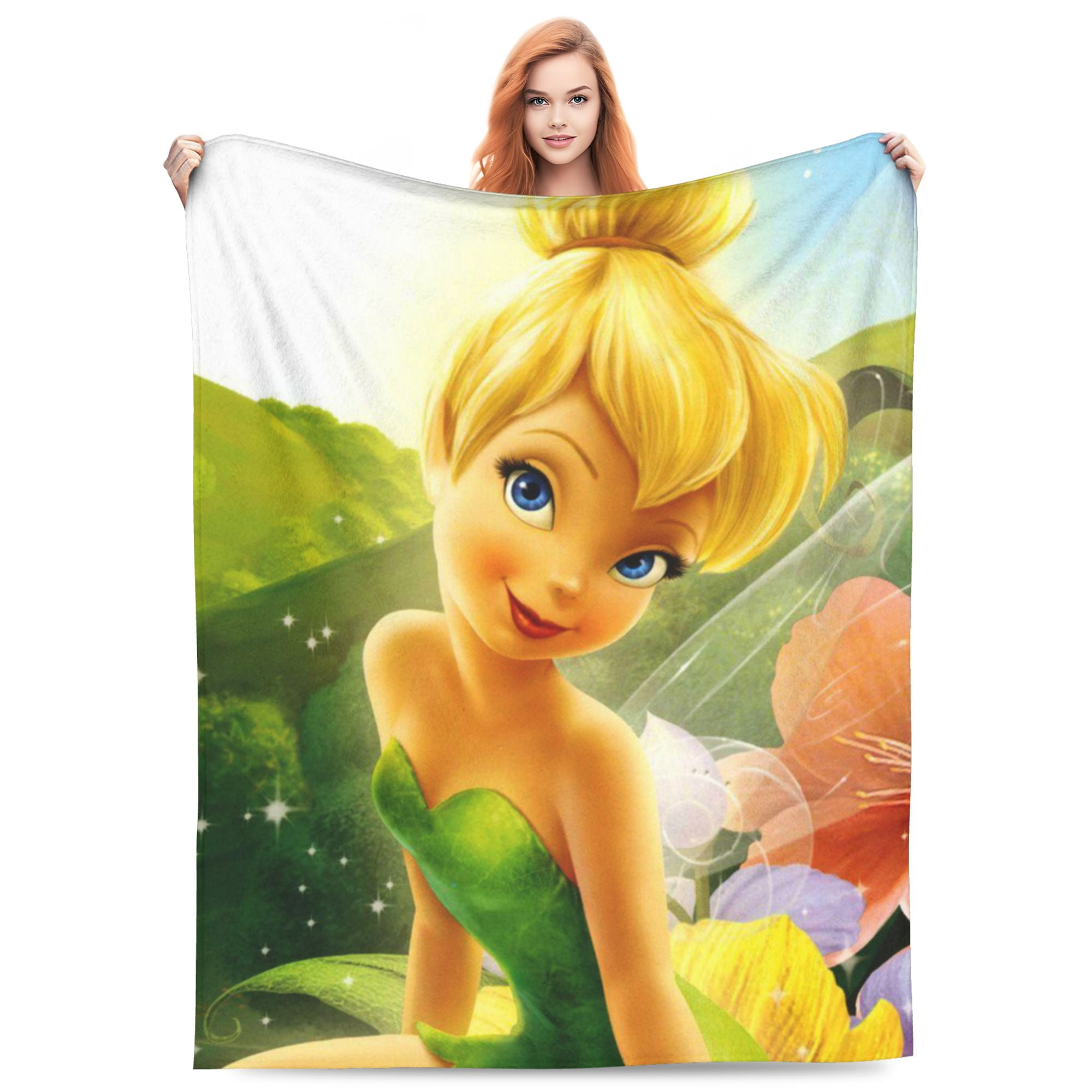 Tinker Bel Bed Blanket 3D Printed Throw Blanket Lightweight Super Soft ...