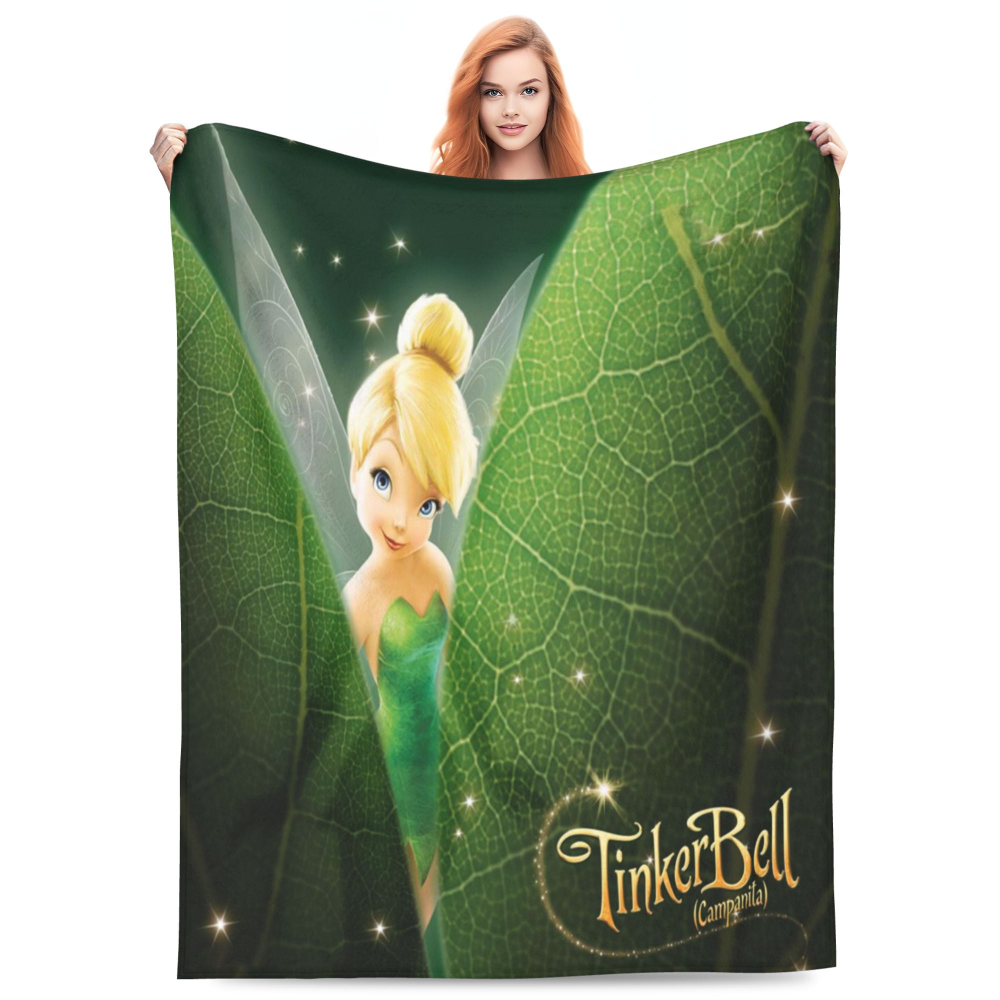 Tinker Bel Bed Blanket 3D Printed Throw Blanket Lightweight Super Soft ...