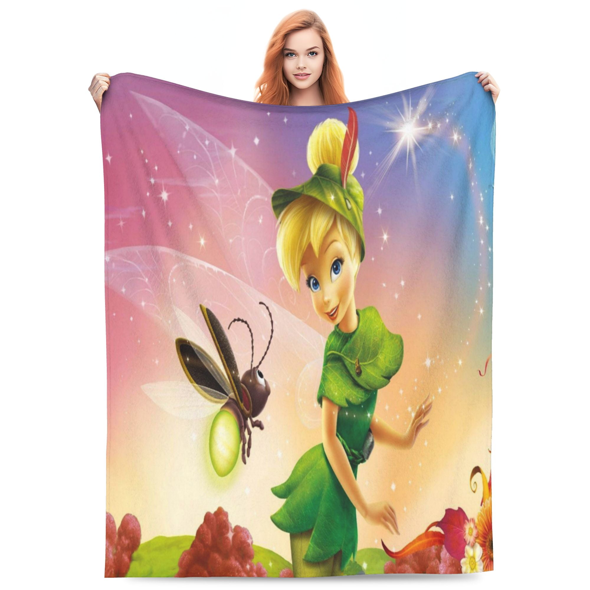 Tinker Bel Bed Blanket 3D Printed Throw Blanket Lightweight Super Soft ...