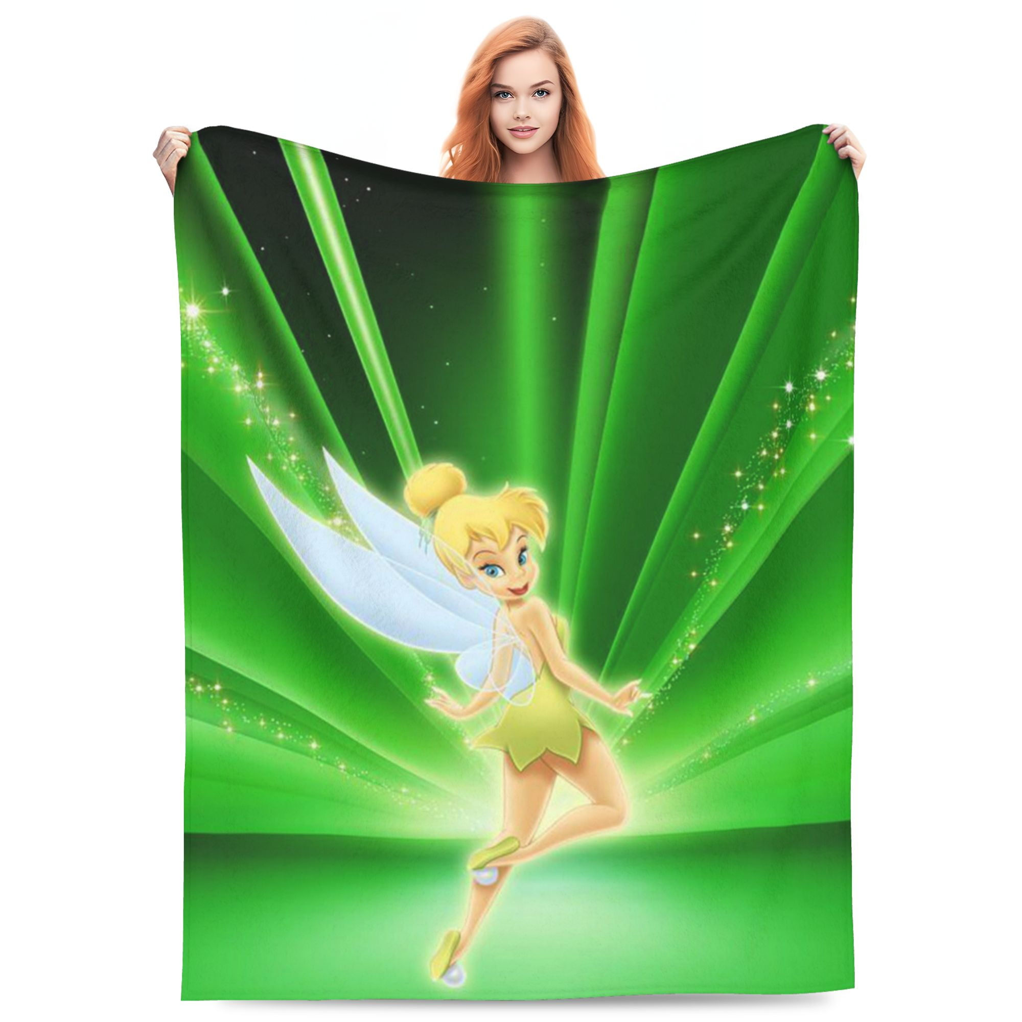 Tinker Bel Bed Blanket 3D Printed Throw Blanket Lightweight Super Soft ...