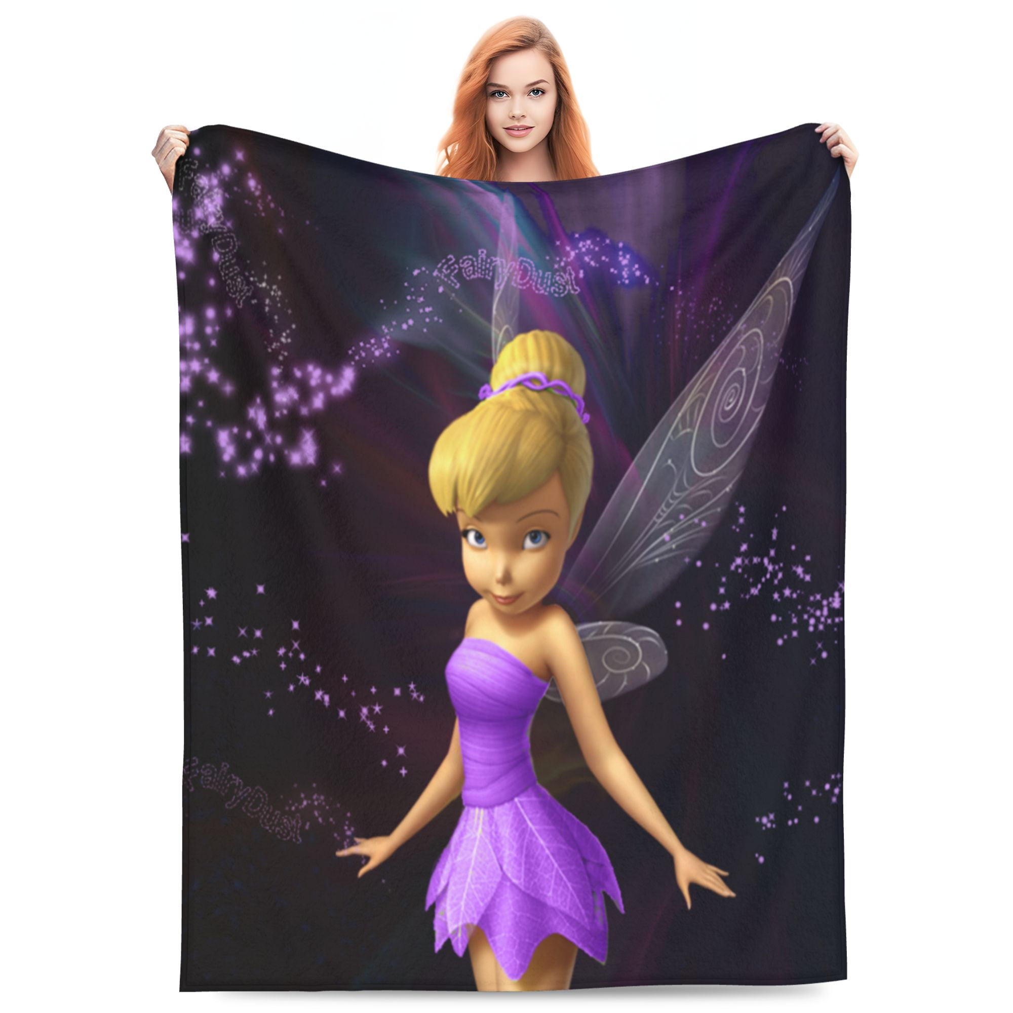 Tinker Bel Bed Blanket 3D Printed Throw Blanket Lightweight Super Soft ...