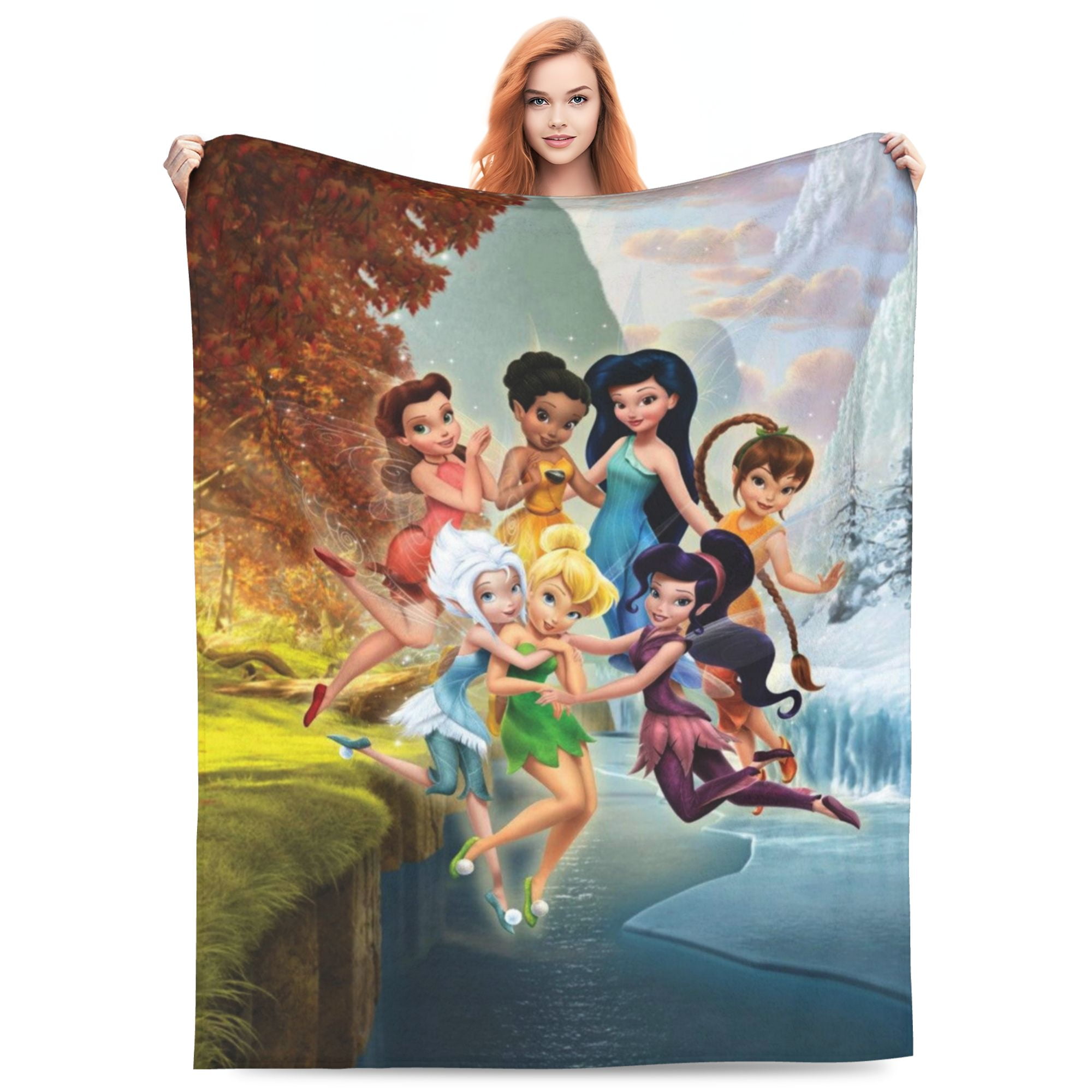 Tinker Bel Bed Blanket 3D Printed Throw Blanket Lightweight Super Soft ...