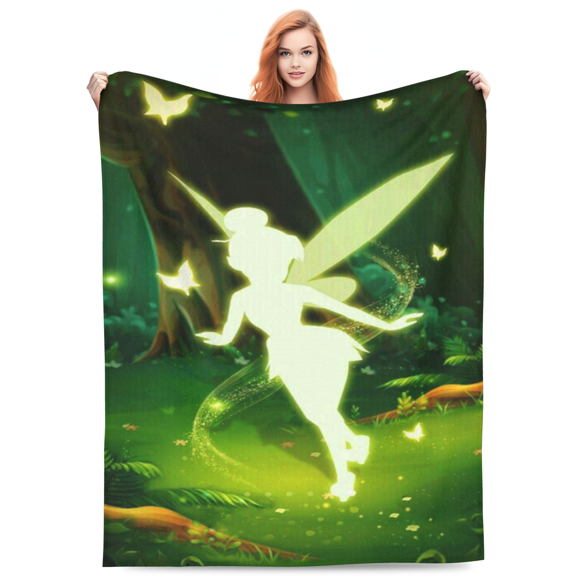 Tinker Bel Bed Blanket 3D Printed Throw Blanket Lightweight Super Soft ...